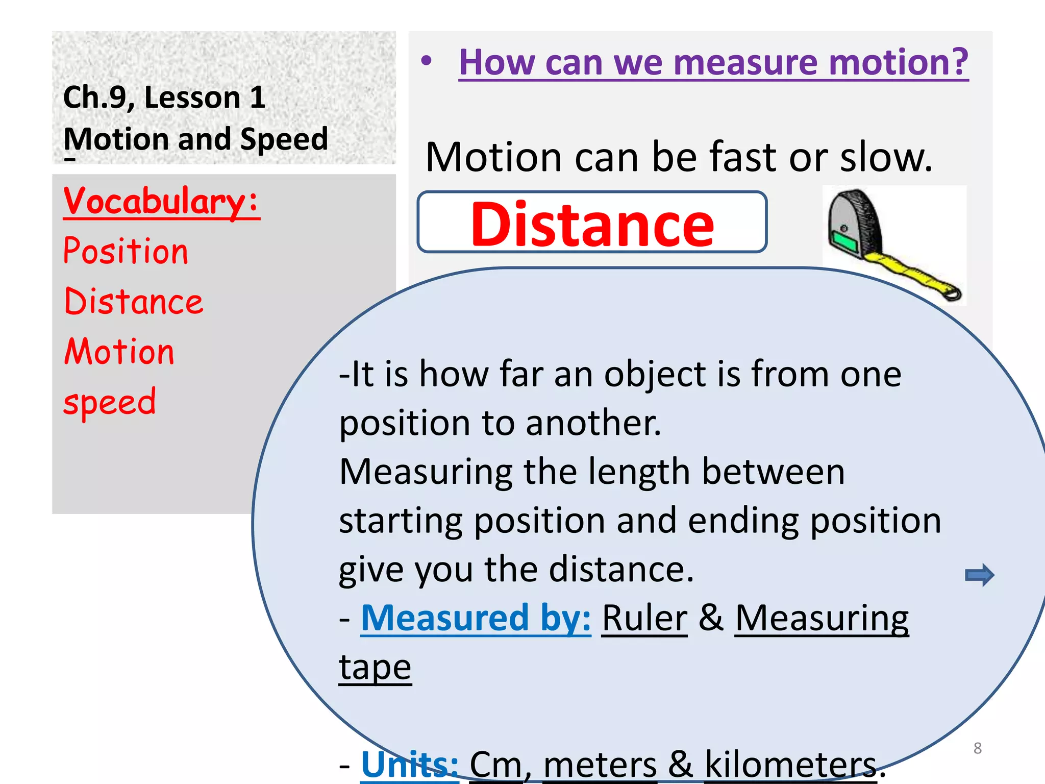 Motion and speed g3 | PPTX