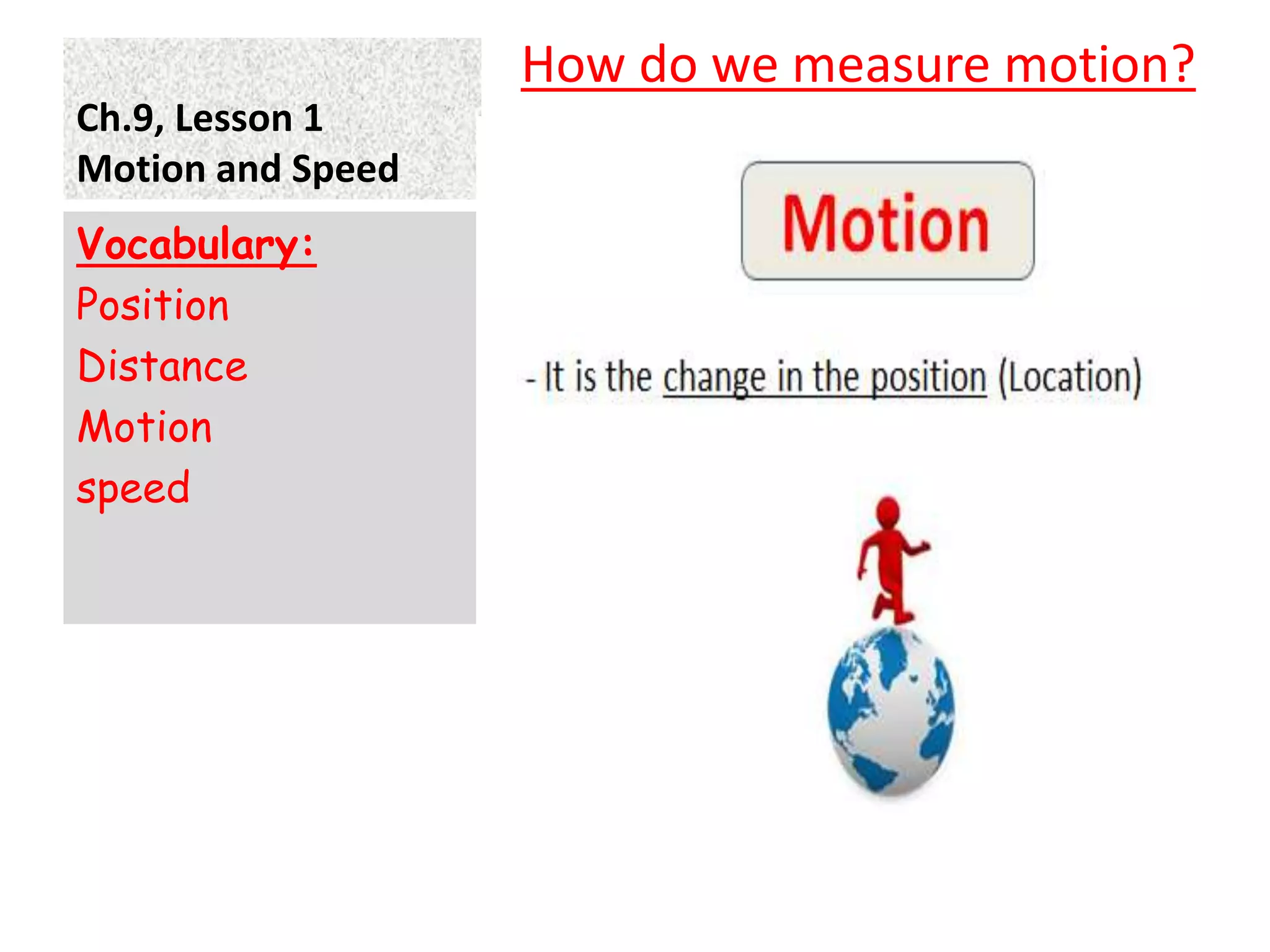 Motion and speed g3 | PPTX