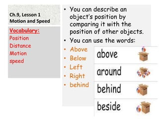 Motion and speed g3 | PPTX