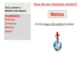 Motion and speed g3 | PPTX