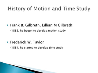 Motion And Time Study | PPT