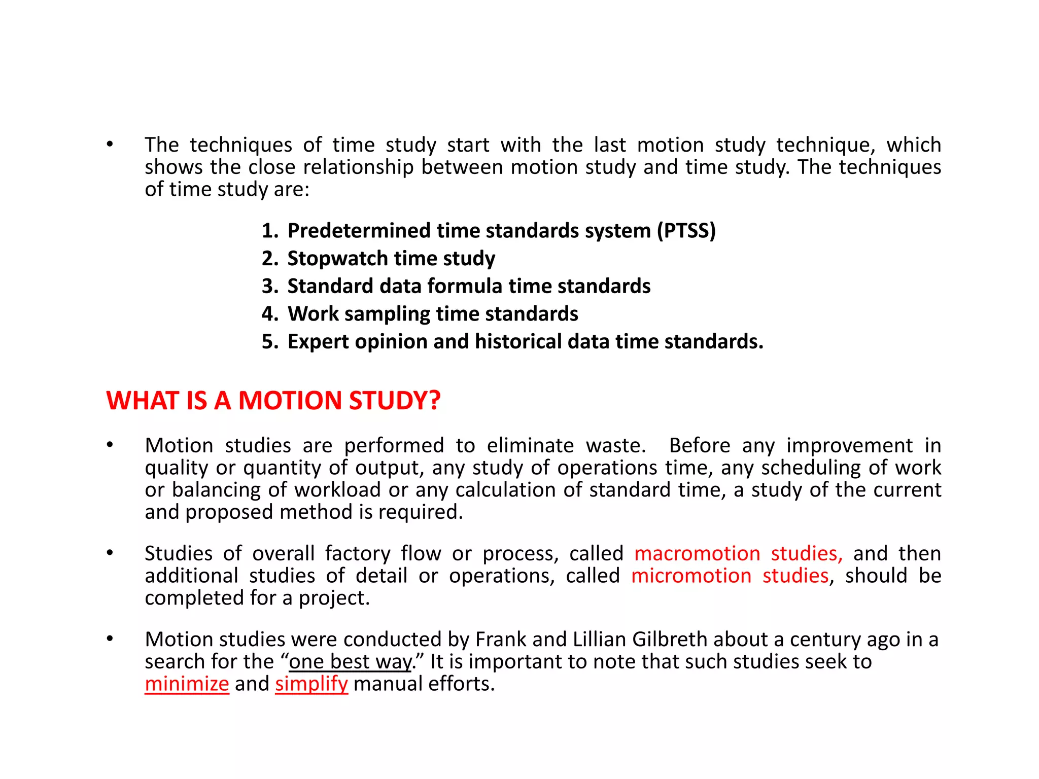 Motion and time study | PDF