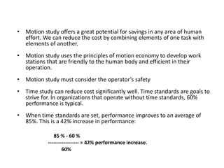 Motion and time study | PDF