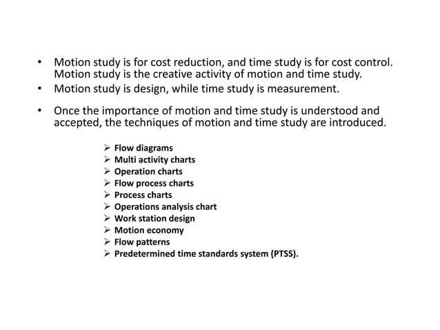 Motion and time study | PDF