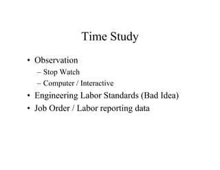 Motion and time study | PDF