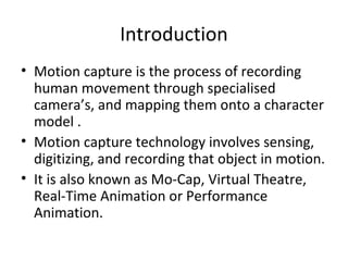 Motion capture technology | PPT