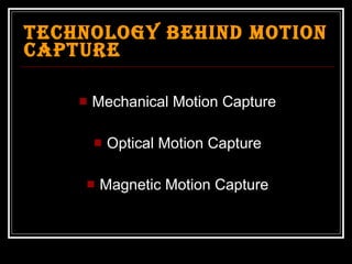 Motion Capture | PPT