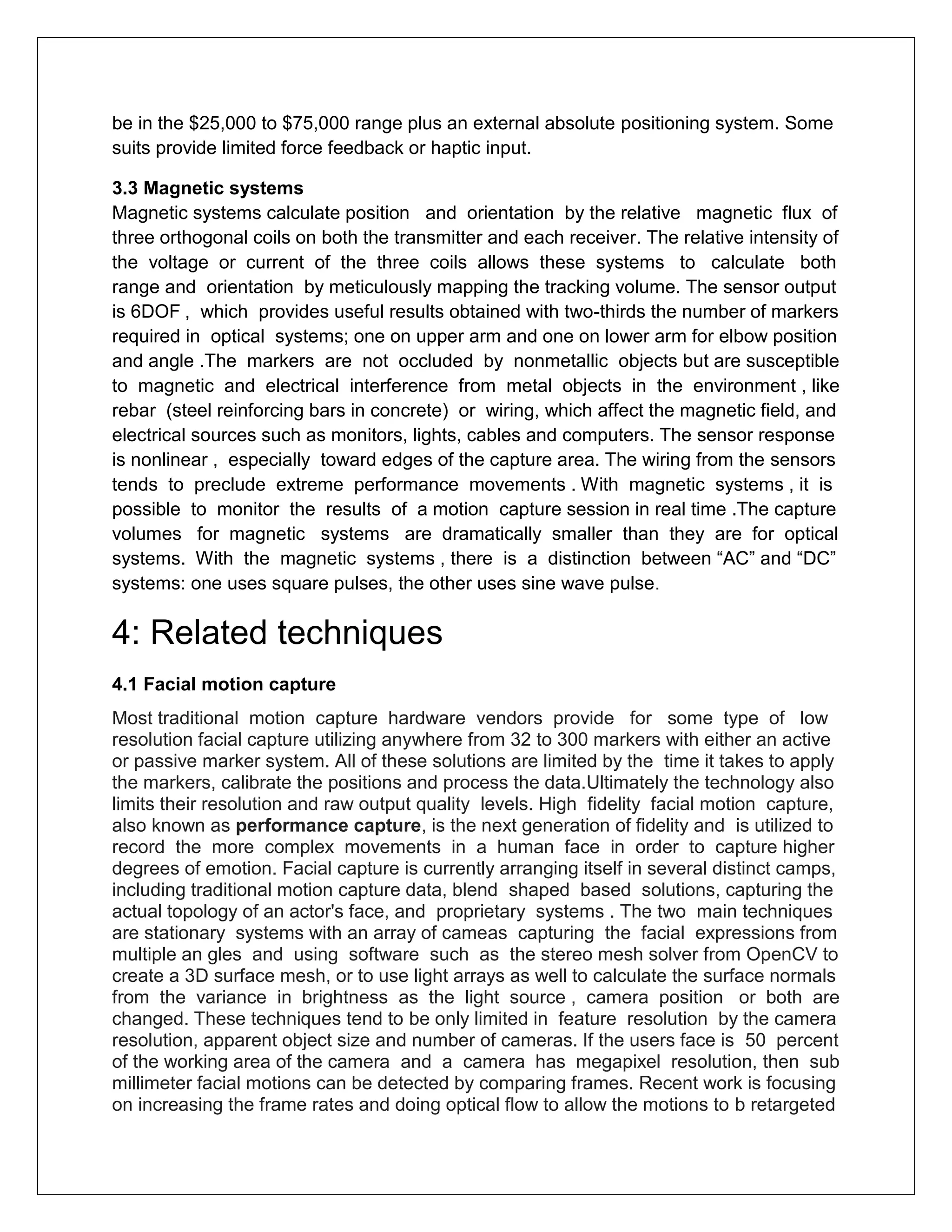 Motion capture process and systems | PDF