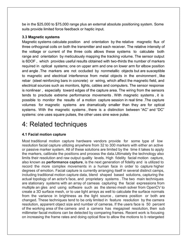 Motion capture process and systems | PDF
