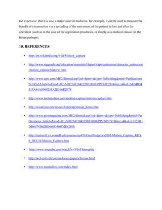 Motion capture technology | PDF