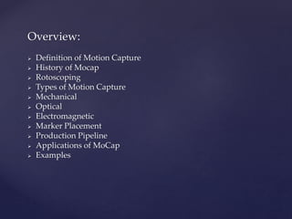 Motion capture technology | PPTX