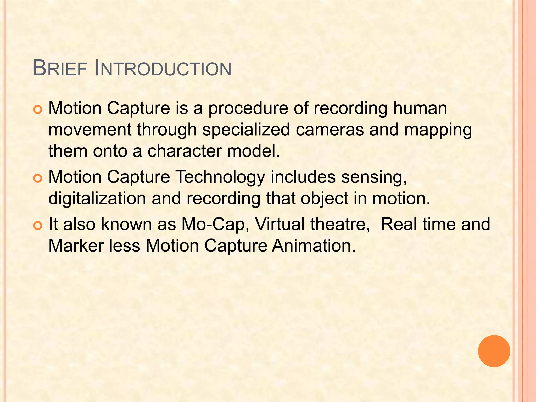 Motion Capture Technology | PPT
