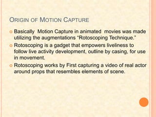 Motion Capture Technology | PPT