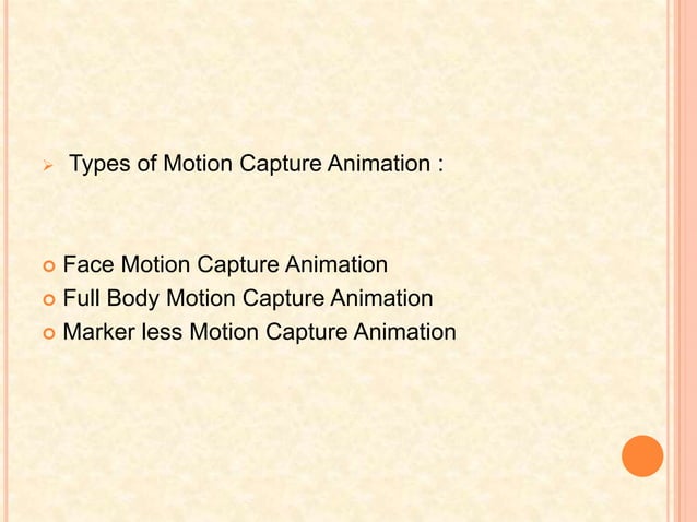 Motion Capture Technology | PPT