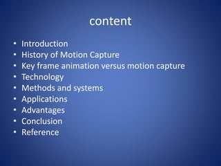 Motion capture technology | PPTX