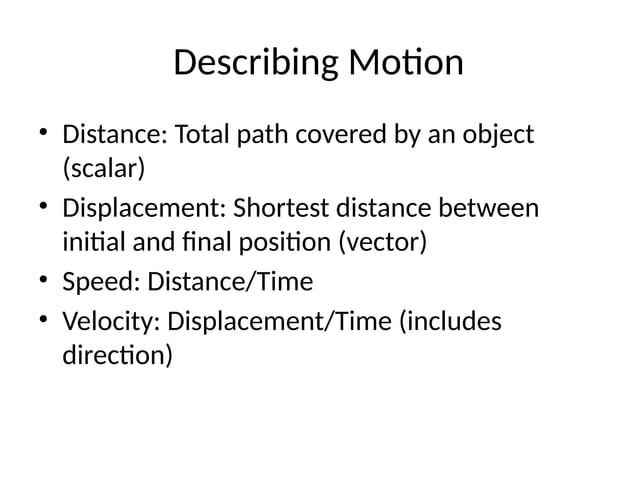 Motion Class 9 Physics notes for exams.pptx