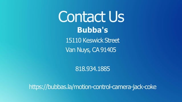 Motion Control Camera | PPTX