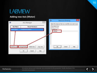 Motion Control with LabVIEW and SOLIDWORKS | PPTX