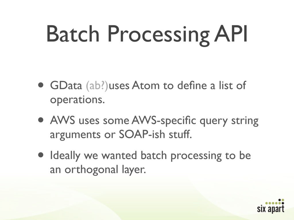 Batch Processing API • GData