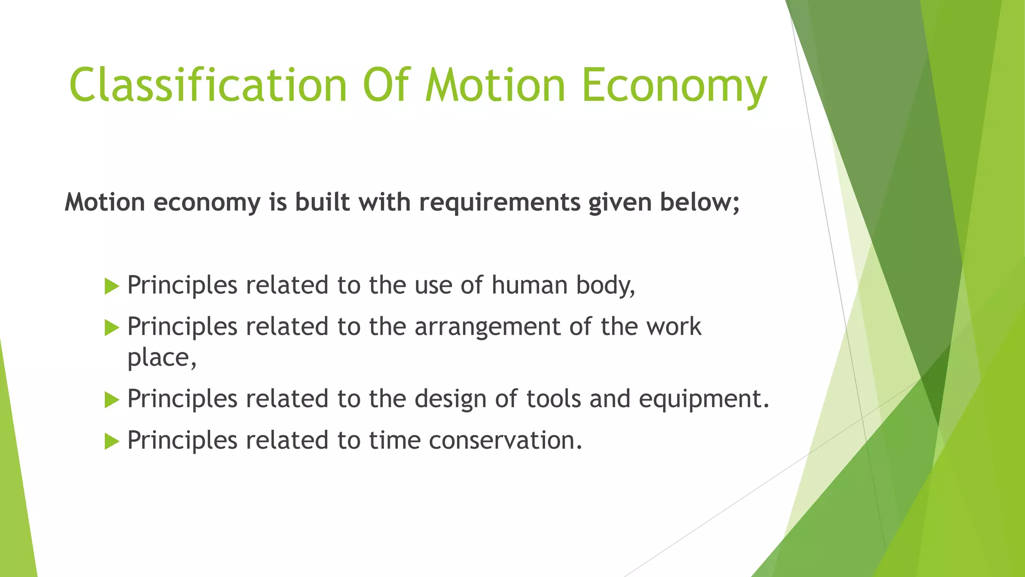 Motion economy | PPTX