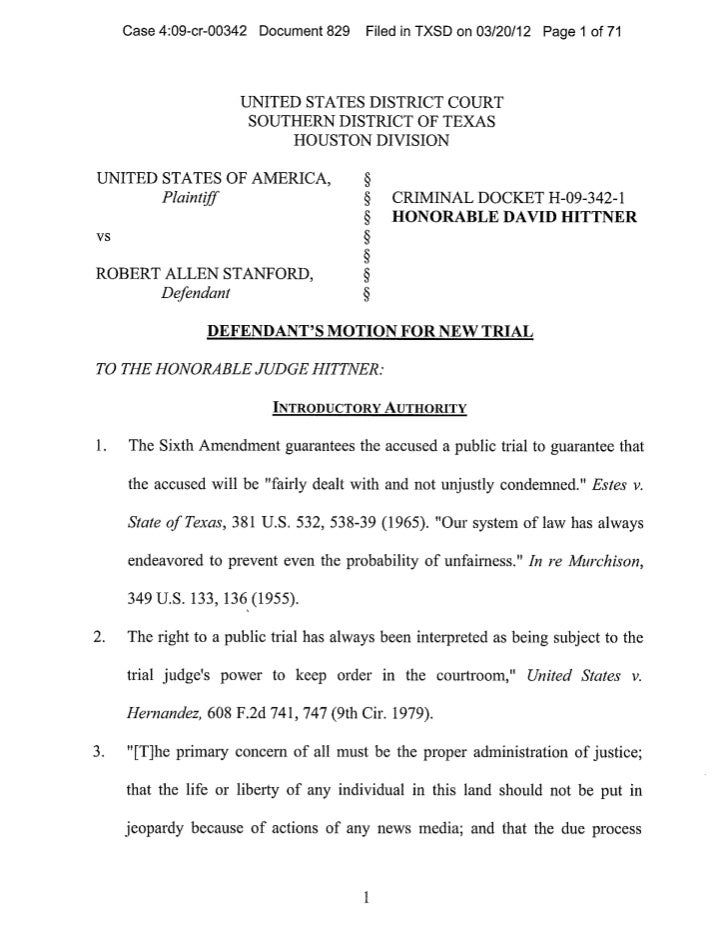 Motion For New Trial (Dk 829) 032012 Motion For New Trial (Dk 829) 032012