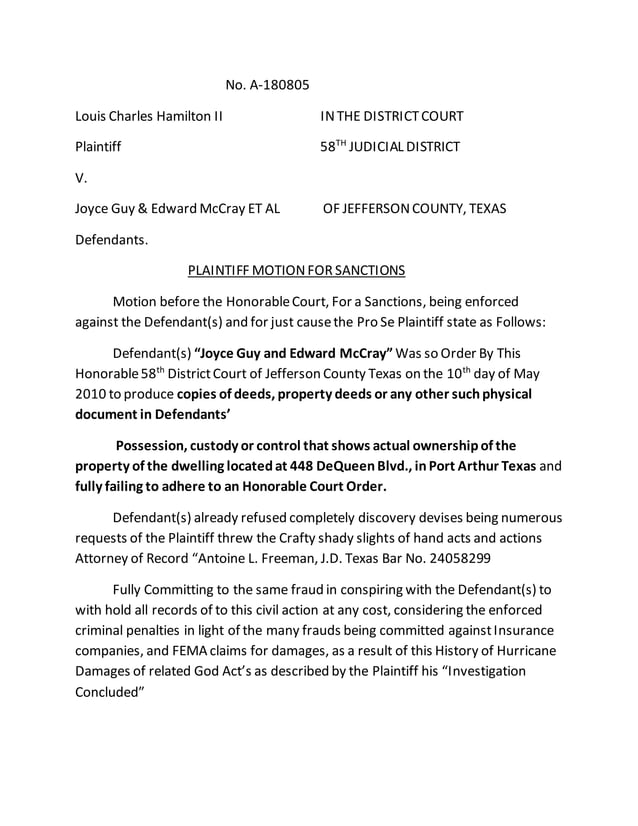 Motion for sanctions | PDF