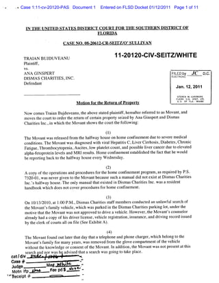 Motion for the return of property | PDF