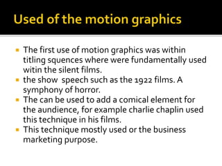 Motion graphics | PPTX