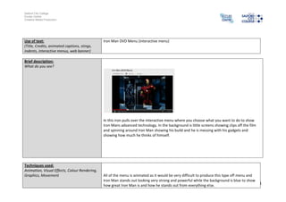 Motion graphics and_compositing_video_analysis_worksheet 1 interactive menu | DOCX