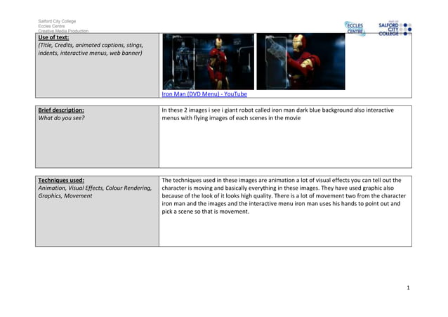 Motion graphics and_compositing_video_analysis_worksheet 2 | DOCX