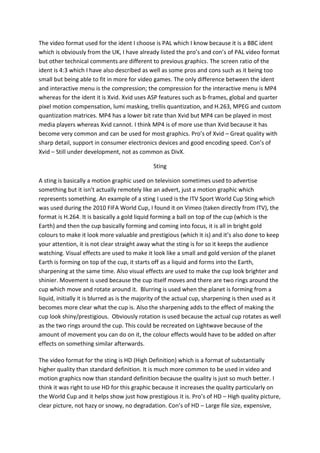 Motion graphics evaluation | DOCX