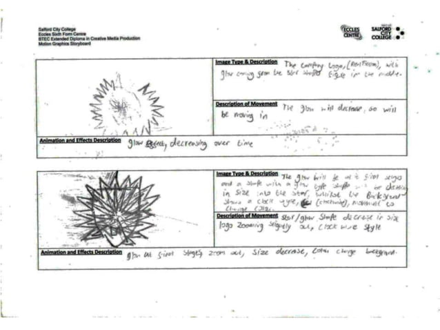 Motion Graphics Storyboards | PPTX