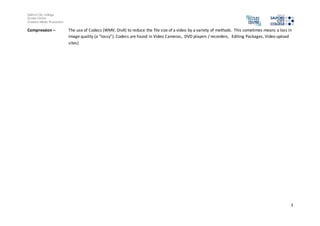 Motion graphics worksheet e4 | DOC | Technology & Computing