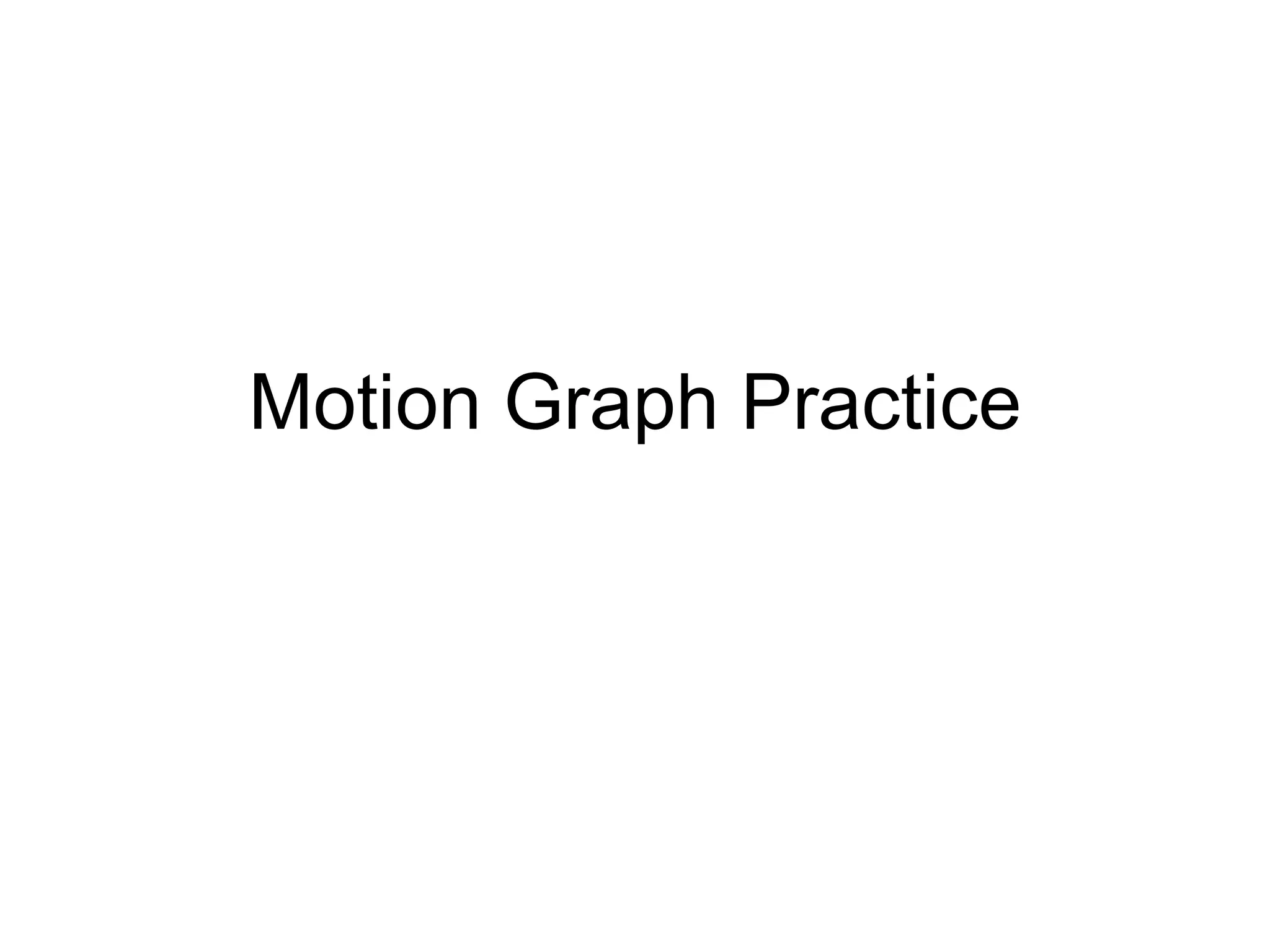 Motion graph practice | PPT