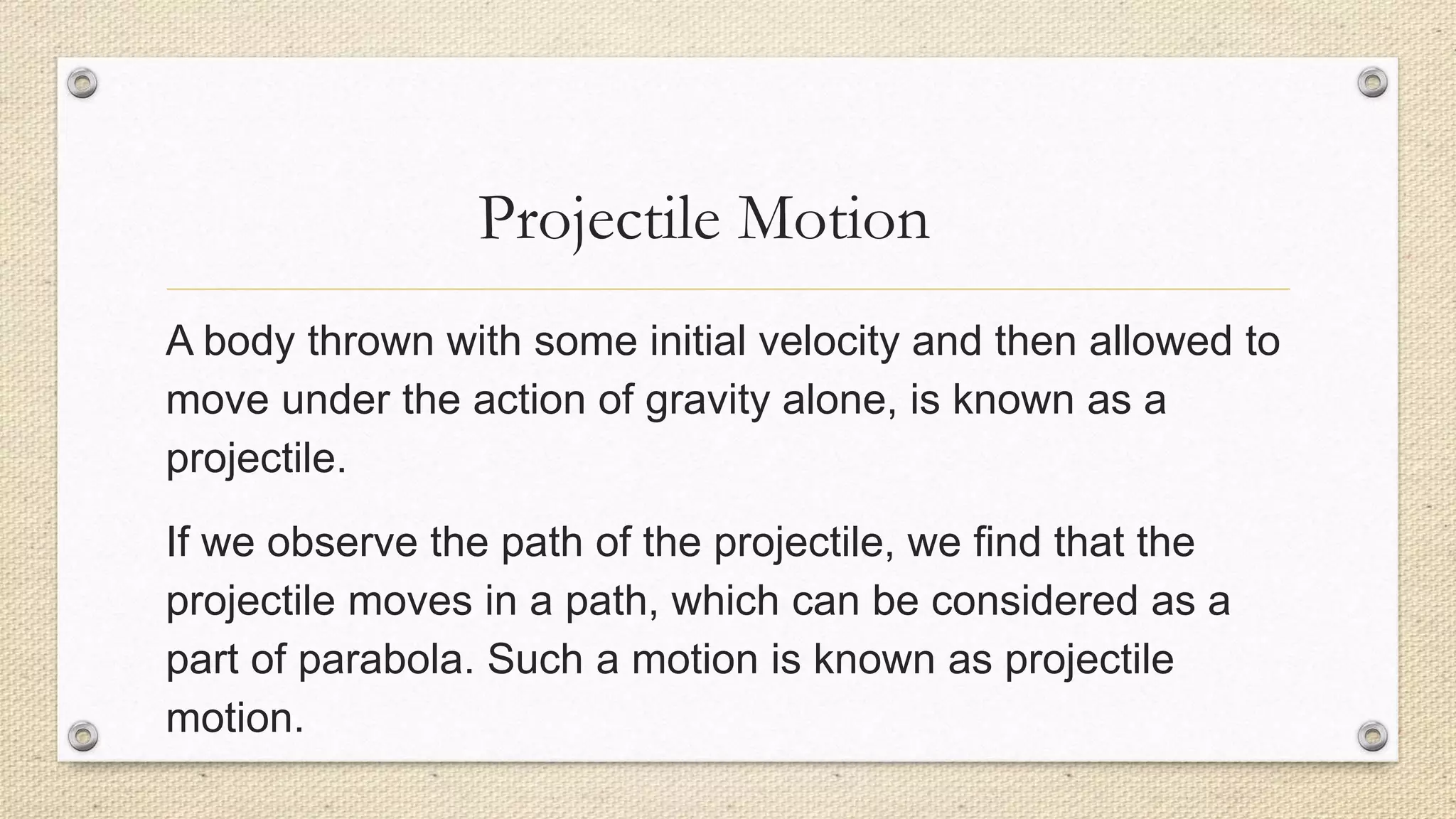 Motion in a plane | PPTX
