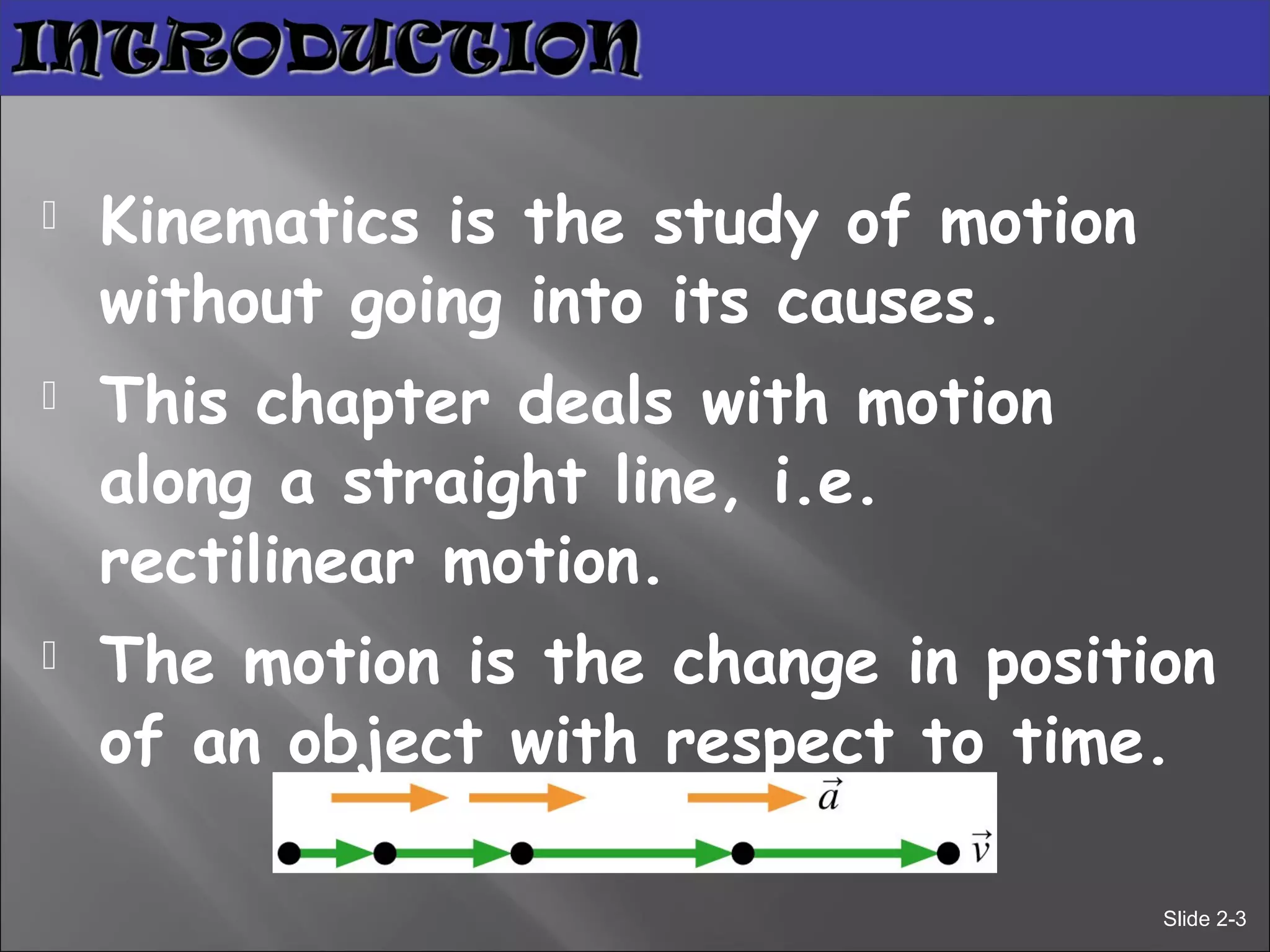 Motion in a straight line | PPT