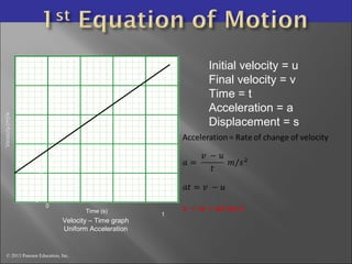 Motion in a straight line | PPT