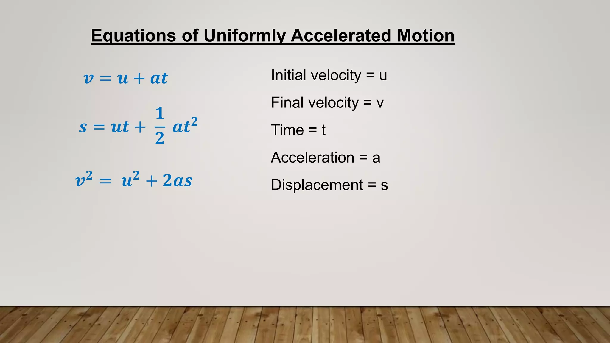 Motion in a straight line | PPTX