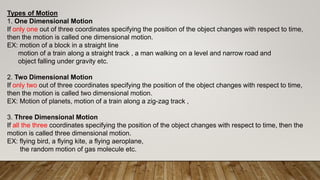 Motion in a straight line | PPTX