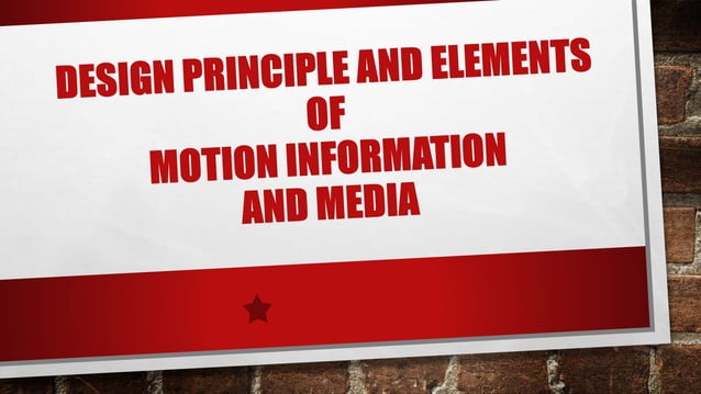 Motion information and media | PPTX