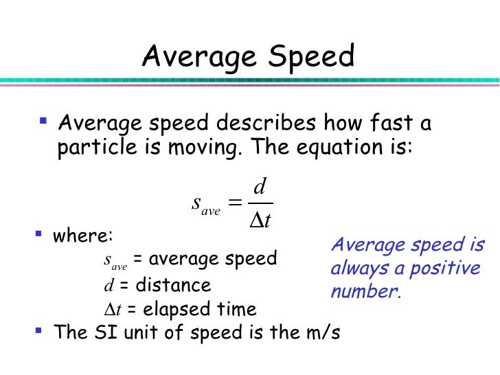 Motion in one direction