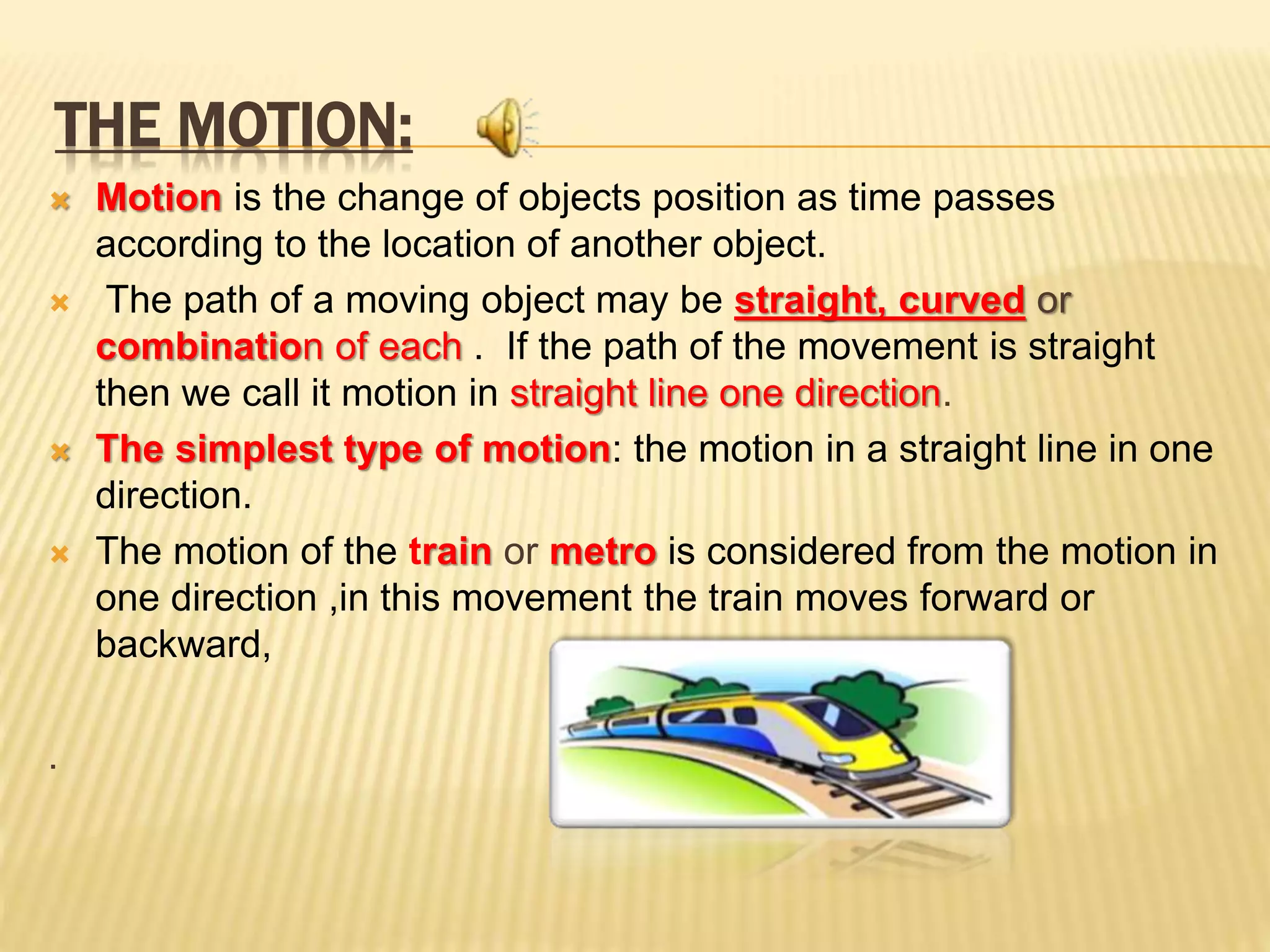 Motion in one direction 1 | PPTX