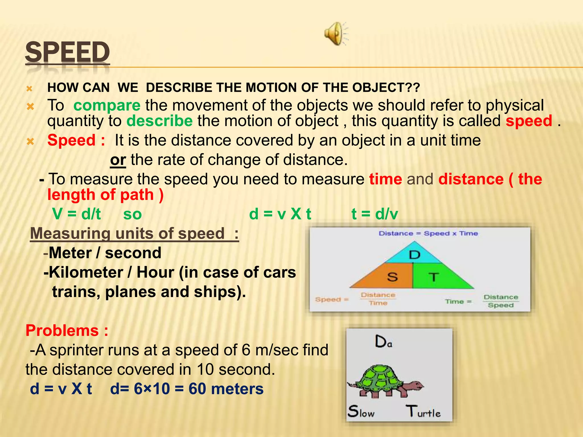 Motion in one direction 1 | PPTX