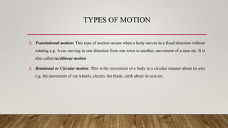 Motion in physics | PPTX