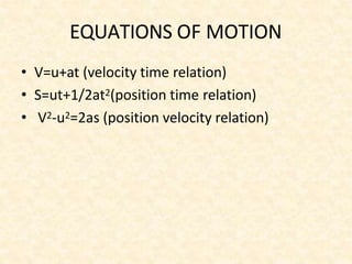 REST AND MOTION OF A BODY CHAPER 8 CLASS 9.pptx