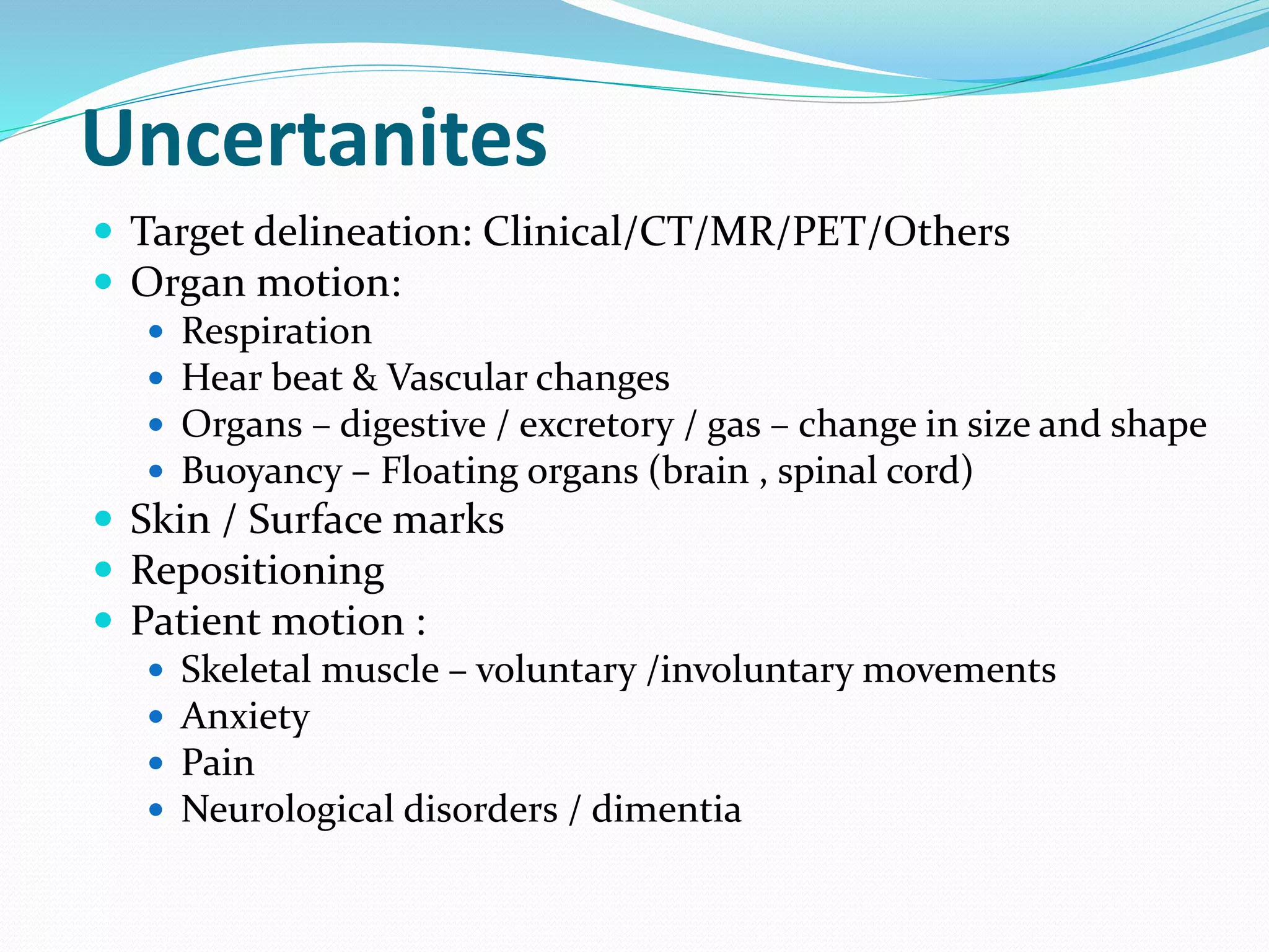 Motion management in Radiation Oncology - 2020 | PPTX
