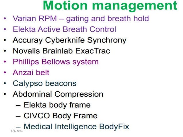 MOTION MANAGEMENT IN RADIOTHERAPY | PPTX | Lung and Respiratory Health ...