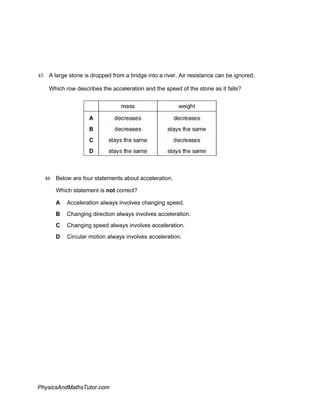 Motion (Multiple Choice) QP.pdf