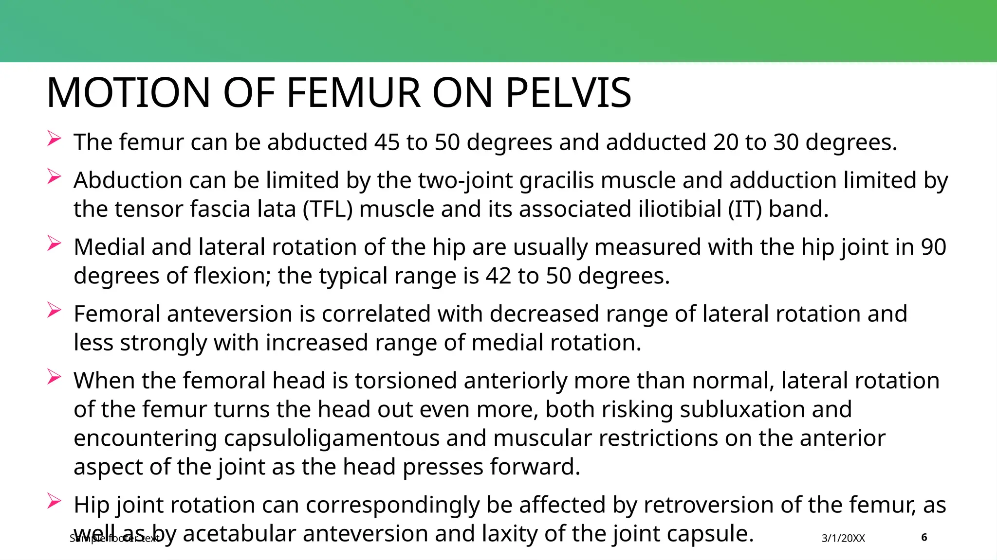 kinesiology MOTION OF FEMUR ON PELVIS final .pptx