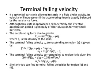 Motion of particles in fluid (GIKI) | PPTX